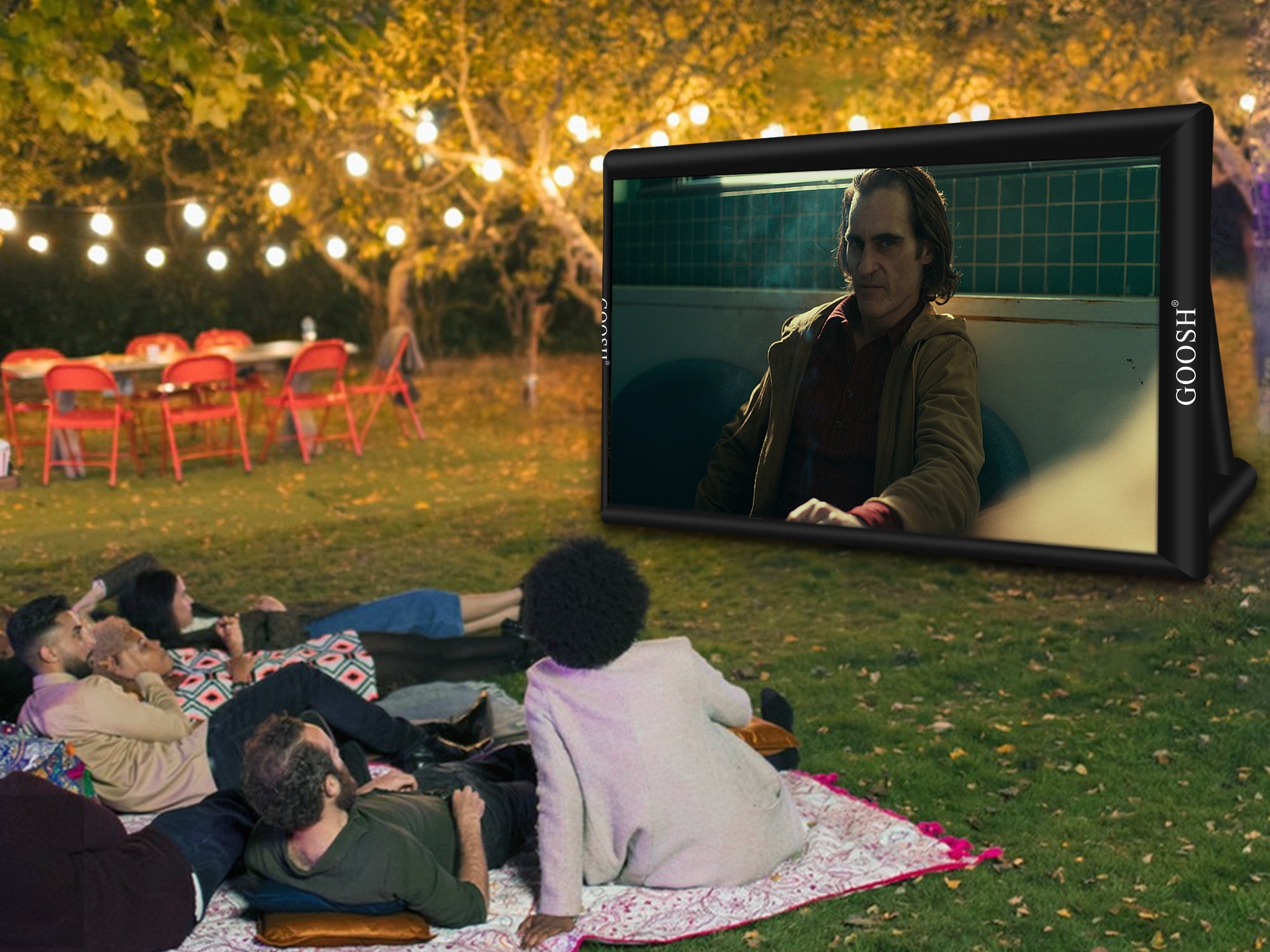 GOOSH 14FT Inflatable Projector Screens, Inflatable Outdoor Movie ...