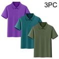 3 Pack Shirts for Boys and Girls Unisex Short Sleeve Collar Button Down ...