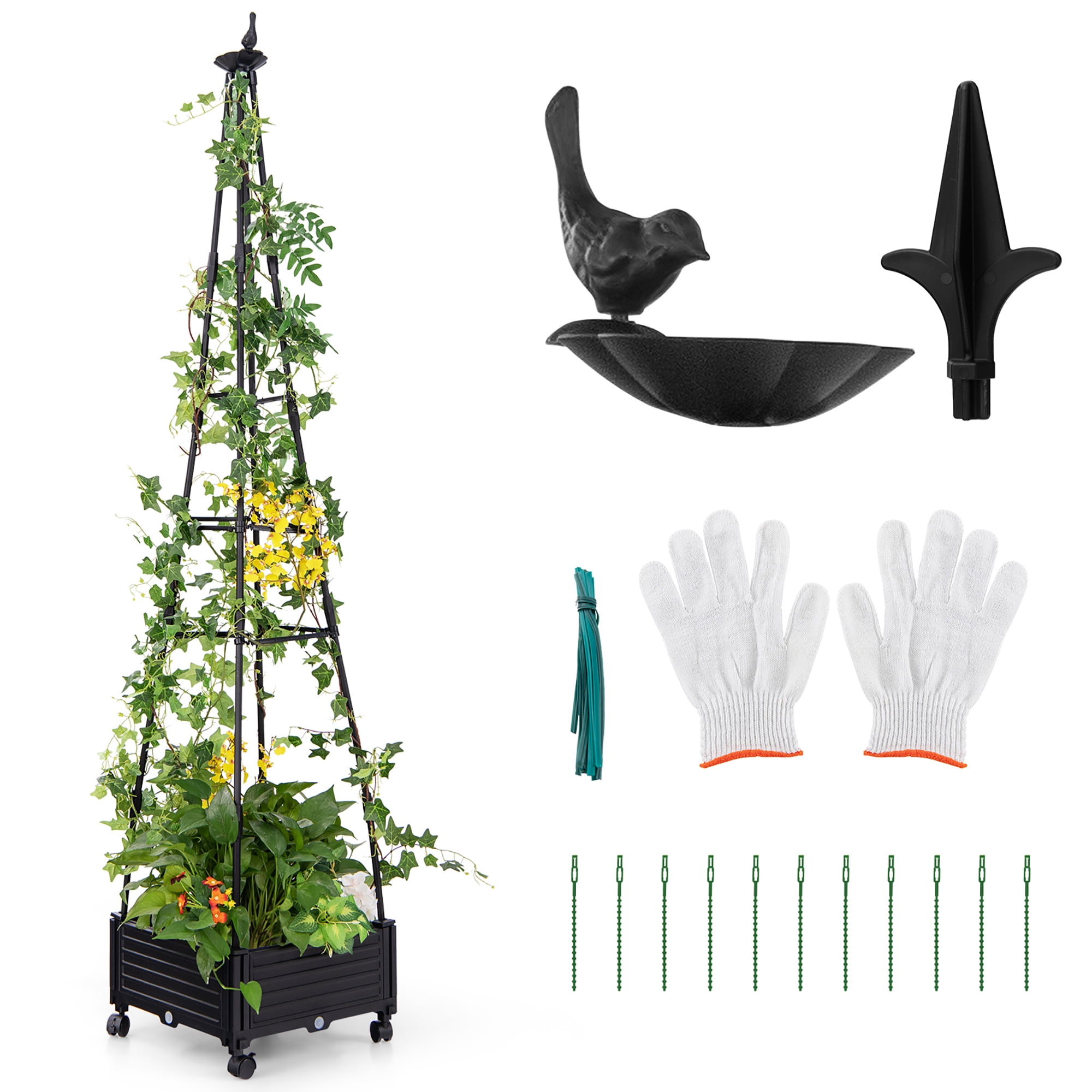 Click here for Gymax 81 Garden Obelisk Trellis For Climbing Plant... prices