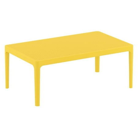 Pemberly Row Contemporary Patio Coffee Table in Yellow | Walmart Canada
