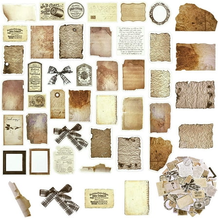 108 Pieces Vintage Scrapbook Paper DIY Stickers Decoupage Paper Classic ...