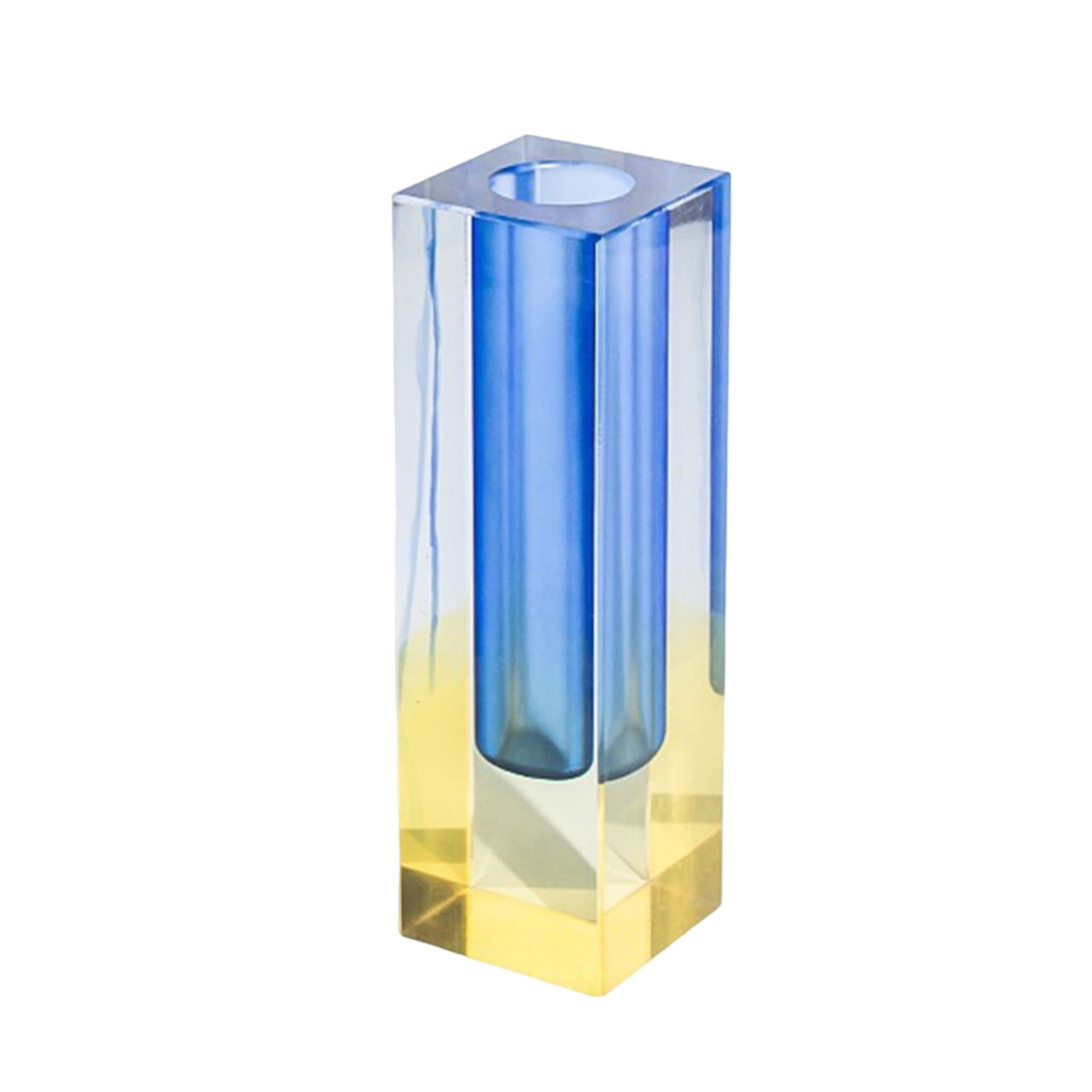 greenhome Cuboid Vase Light Luxury European Style Faux Crystal Matte ...