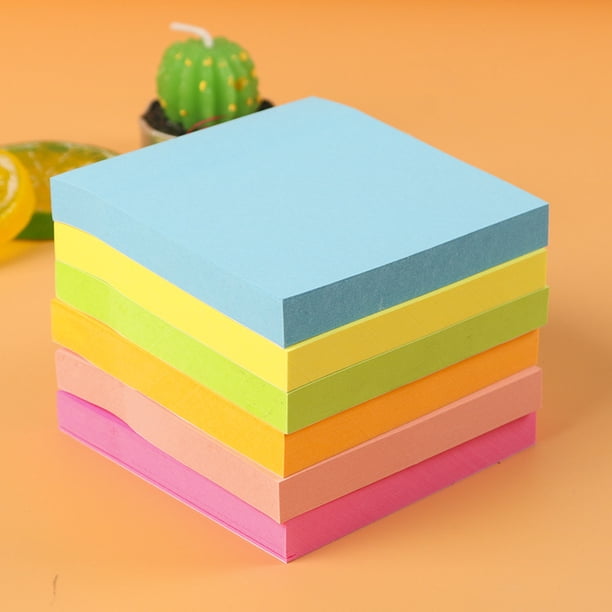 6 notas Post-it de colores vibrantes, 76 x 76 mm, 100 hojas/bloc ...