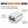 Duplex Aluminum Crimping Loop Sleeves, Wire Rope Ferrules for 1/16" to ...