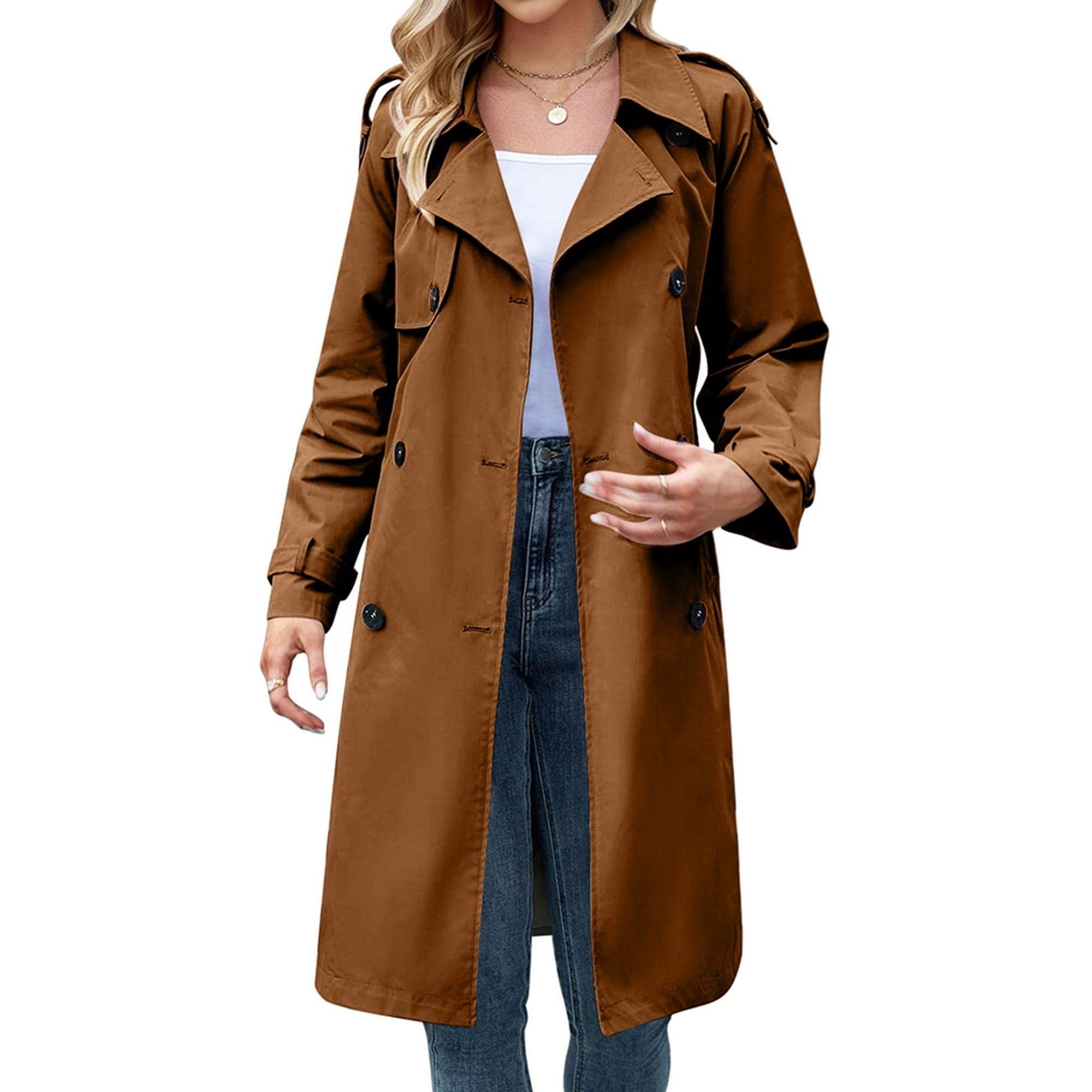 Click here for Unbranded Womens Double Breasted Long Trench Coat... prices