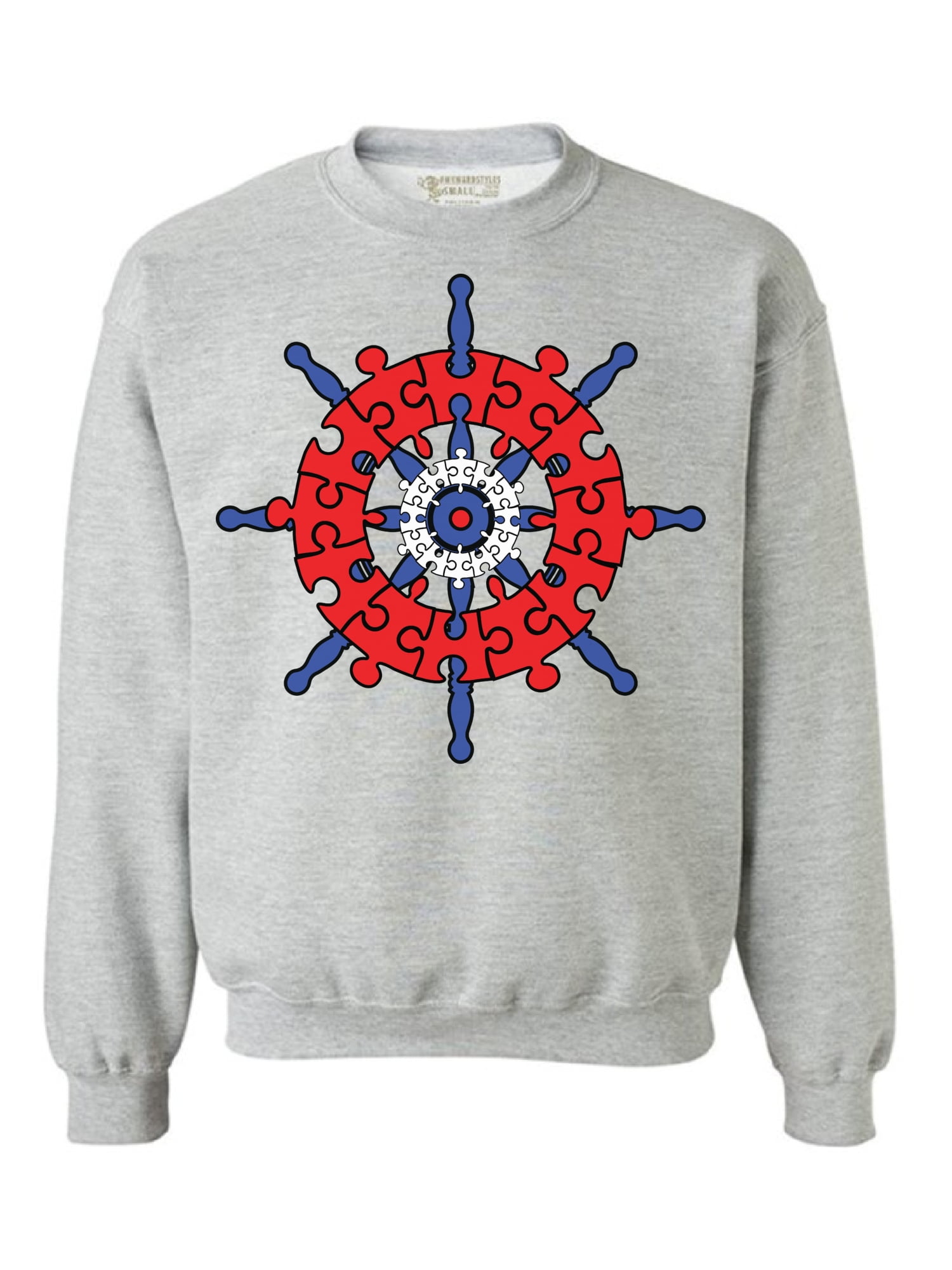 Awkward Styles Captain Puzzle Sweatshirt for Autism Awareness Men's ...