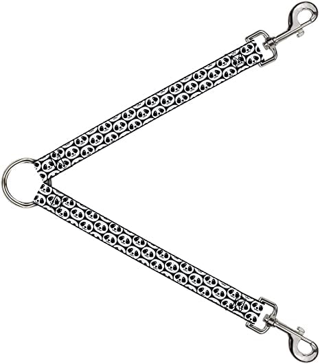 Dog Leash Splitter Smiling Panda Repeat Black White 1 Foot Long 1 Inch ...