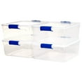 Homz 15.5 Qt Heavy Duty Clear Plastic Stackable Storage Containers, 16 ...