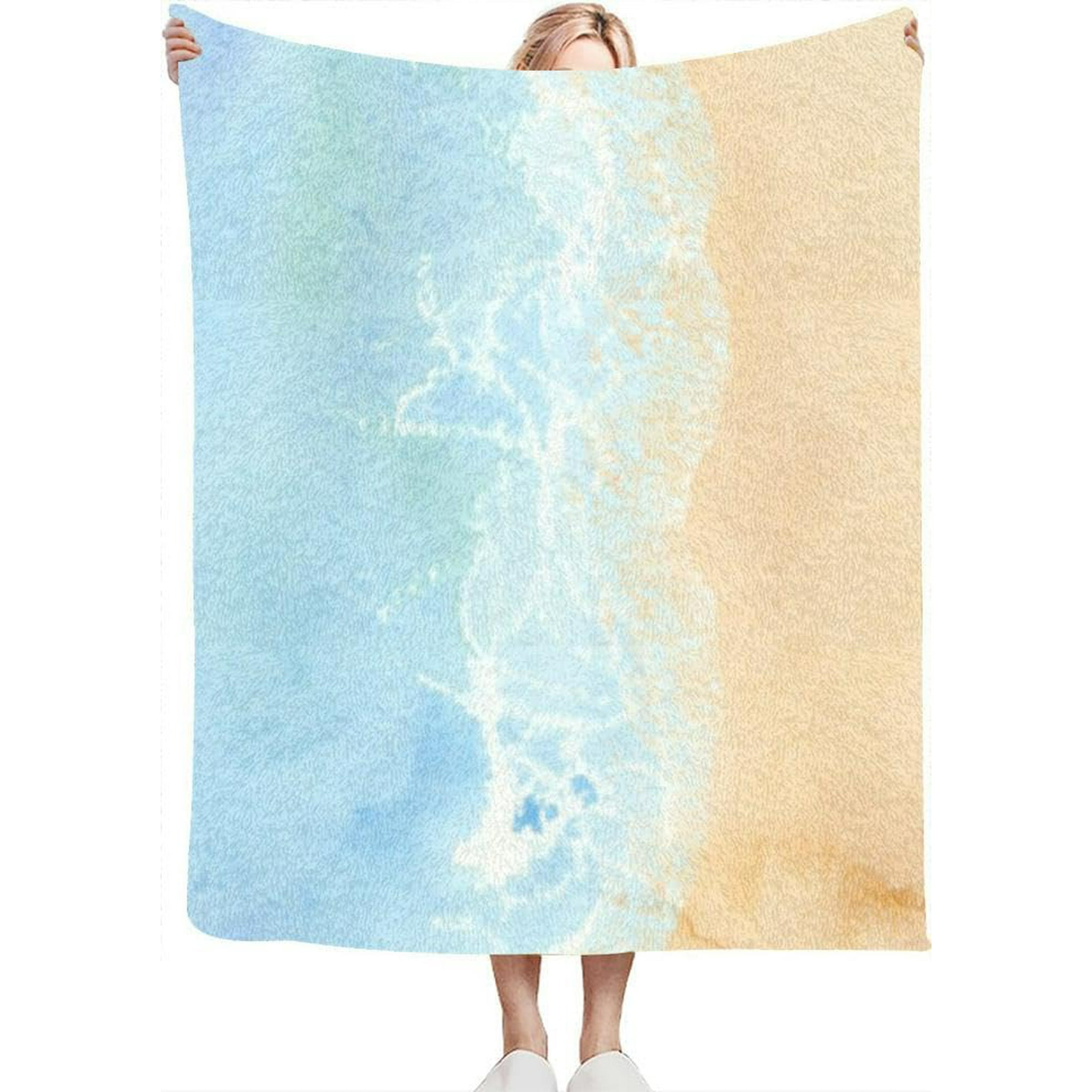 Click here for Kervinter Watercolor Waves Beach Scenry Ocean Land... prices