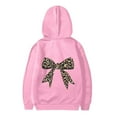Byoo Tween Girls Hoodie Casual Leopard Bow Graphic Long Sleeve Relaxed ...