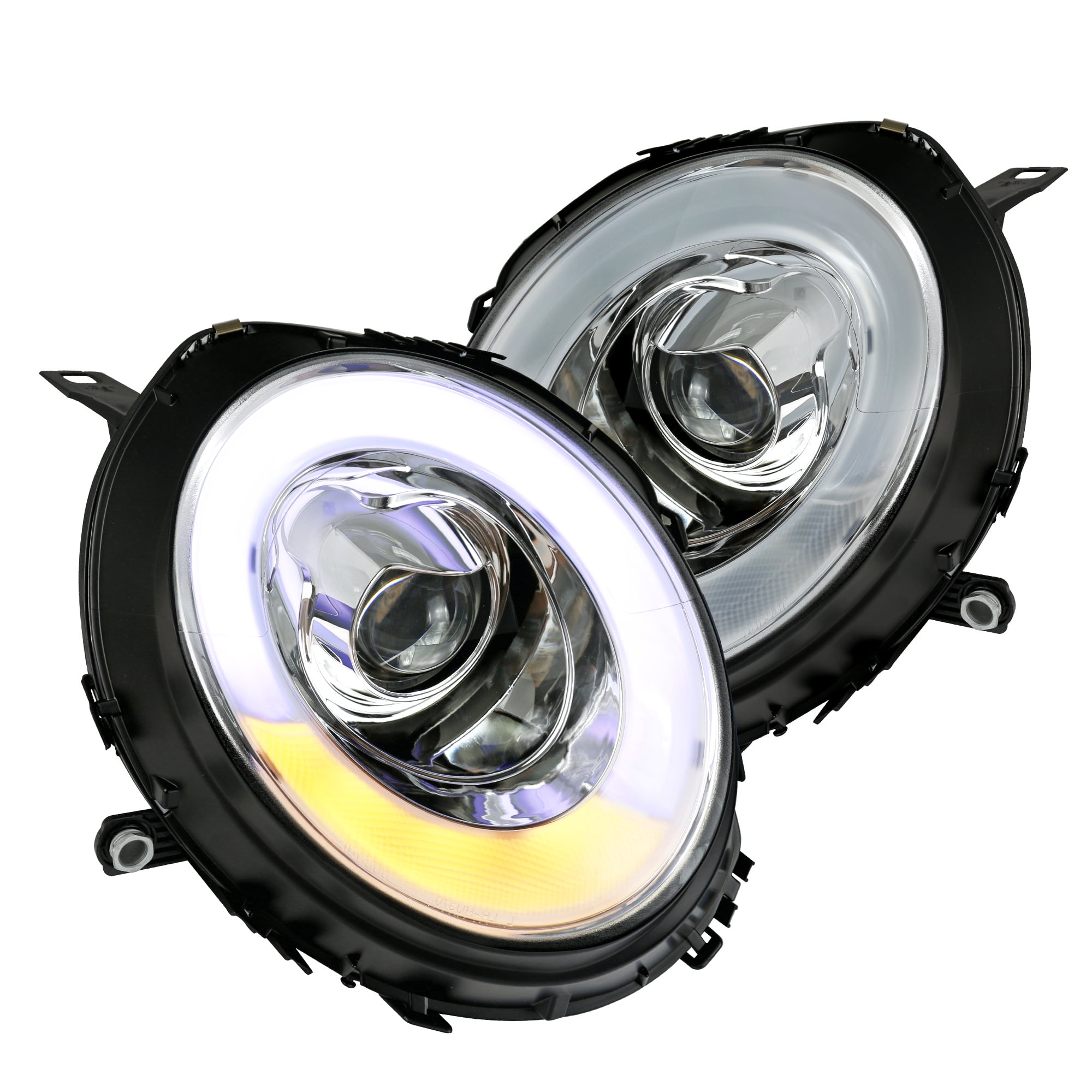 Spec-D Tuning Halo Rims Led Turn Signal Chrome Projector Headlights ...