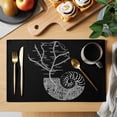 Abstract Conch Cotton Linen Placemats Set of 4, Marine Life City Route ...