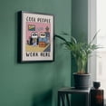 Cool People Work Here Cat Unframed Poster – Funny Office Art Print ...