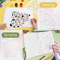 1Set Acrylic Tie Dye Stencils Reusable Art Painting Template Fan Shaped ...