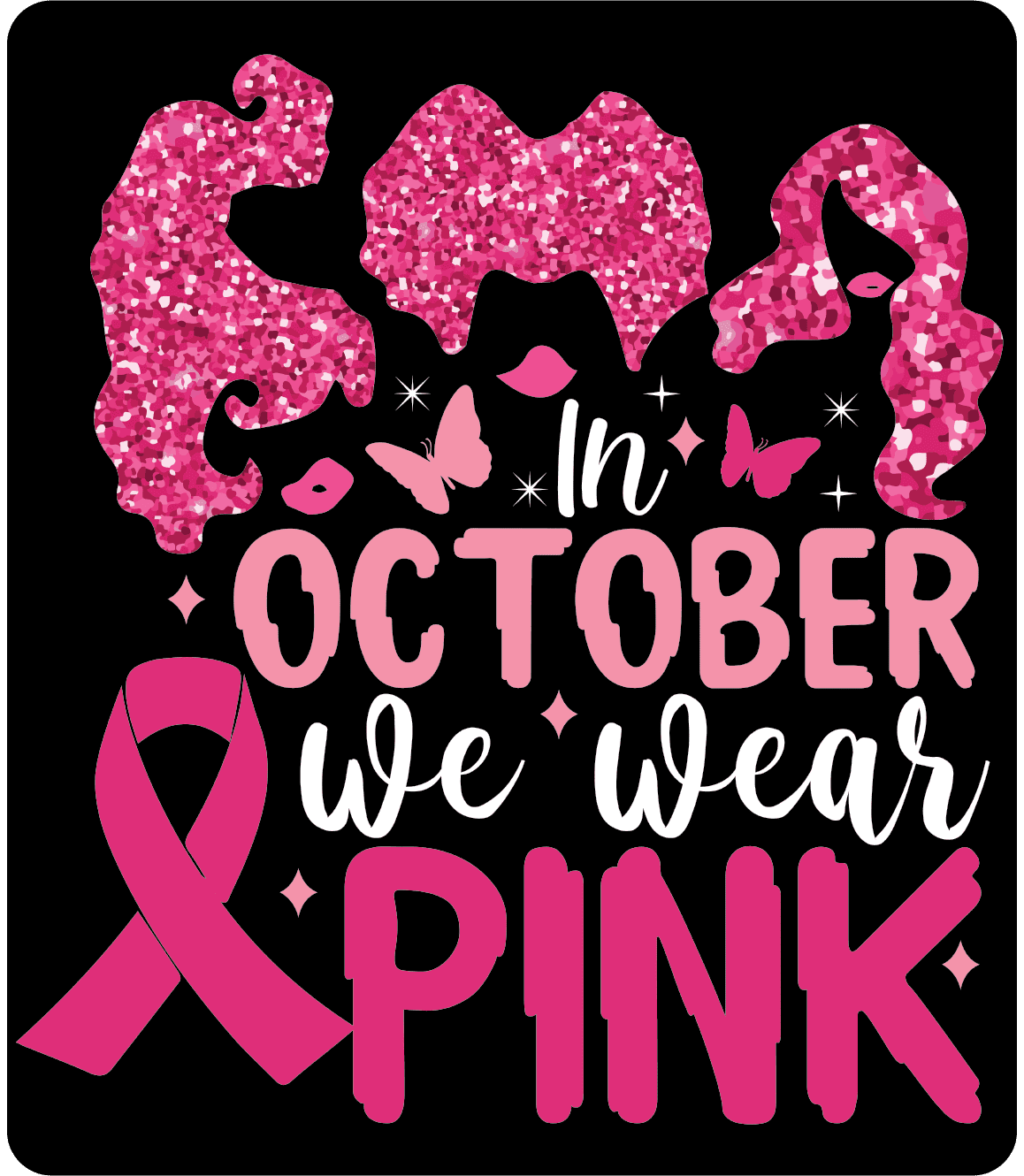 In October We Wear Pink Halloween Great Gift Ide Decal Sticker 2 Pack 5 ...