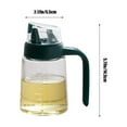 Glass Oil Dispenser Bottle 300ML with Automatic Flip Cap, Non-Drip ...