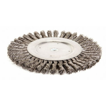 Weiler Wide-Face Crimped Wire Wheel, 7 in Dia. x 7/8 in W, 0.014 in ...
