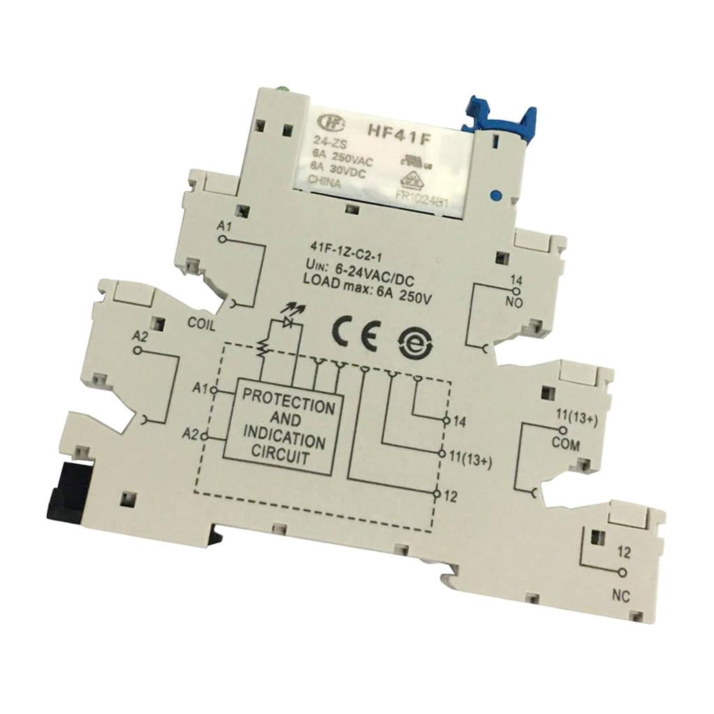 5-PIN Relay Socket 6-24V 6A Use with HF41F Relay - Walmart.com