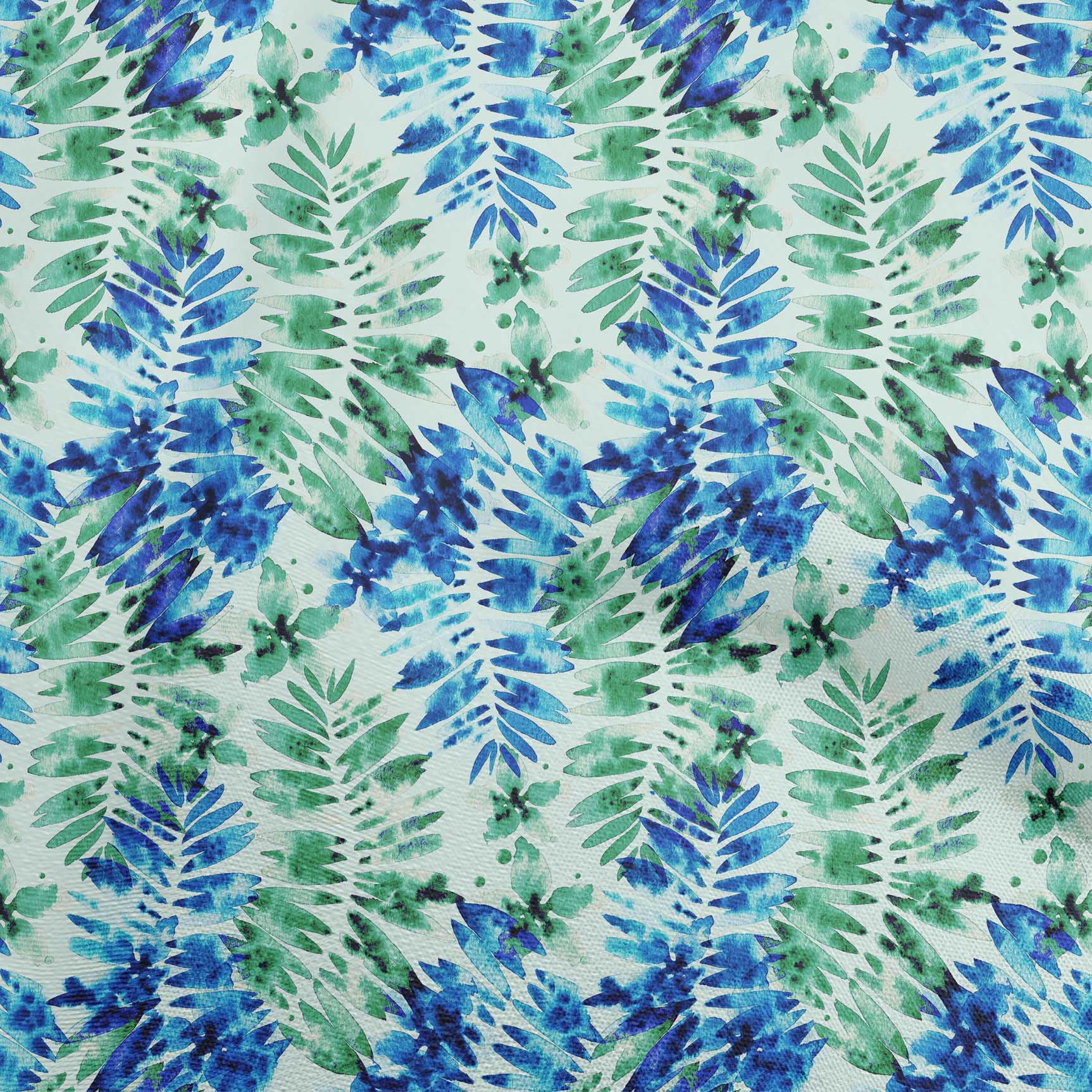 oneOone Polyester Spandex Green Fabric Leaves Diy Clothing Quilting ...