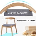 COSMOS 2-Pack Rubberwood Dining Chairs with Ergonomic Curved Back and ...