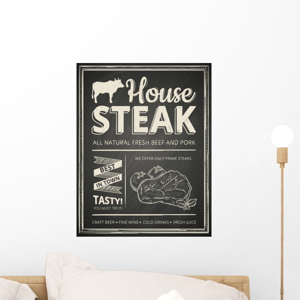 Steak House Poster Wall Mural by Wallmonkeys Peel and Stick Graphic (18 ...