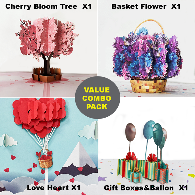 WHO GIFT WHAT Popup Card Combo (Pack of 4) - Walmart.com