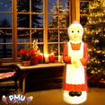 PMU 40.5" Mrs. Claus Blow Mold Statue, Indoor/Outdoor Holiday Display ...