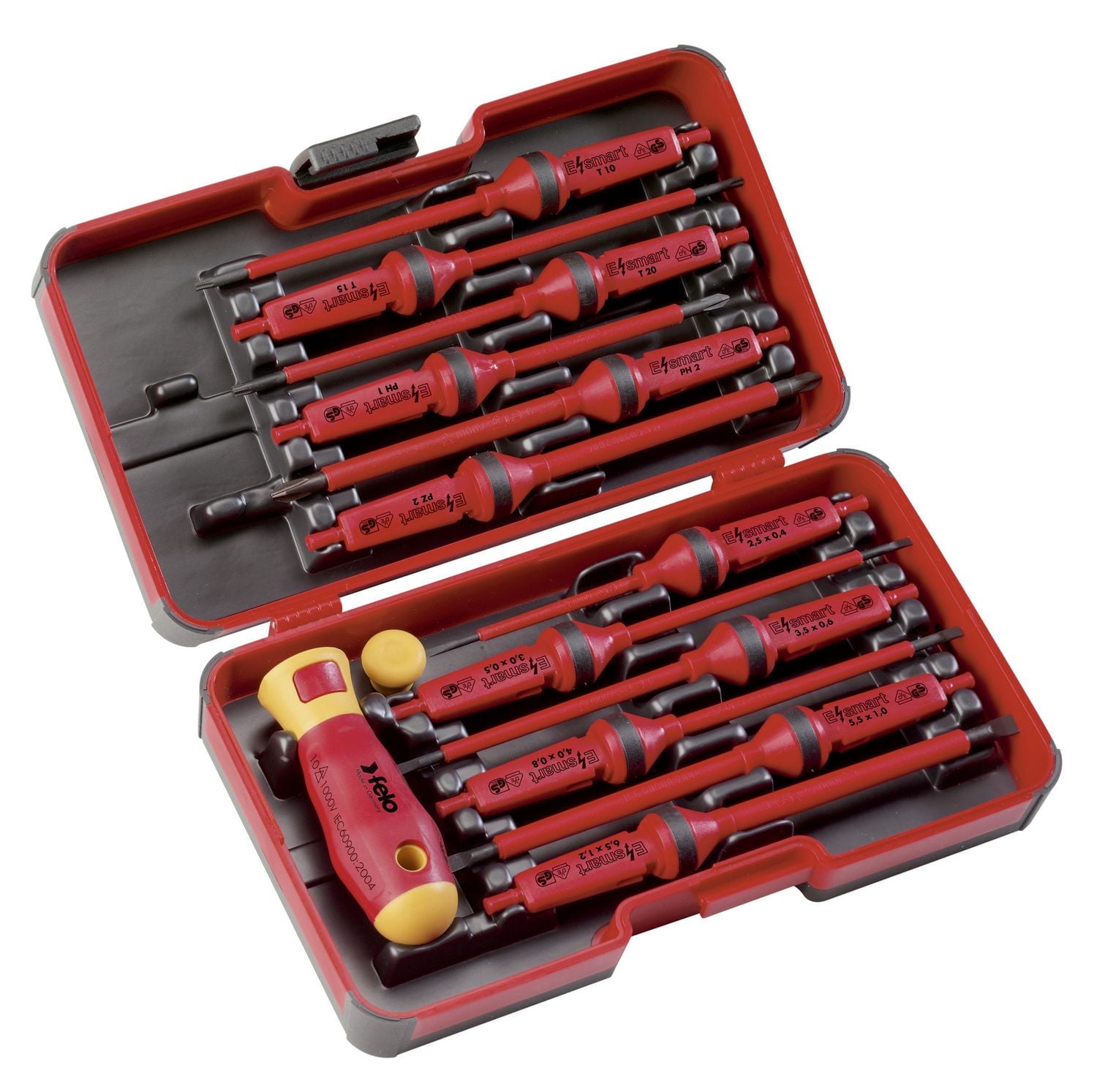 Felo E-Smart Insulated Screwdrivers Set with 12 Interchangeable Blades ...