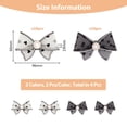 4Pcs 2 Style Heart Pattern Organza Bowknot Shoe Decorations Detachable ...