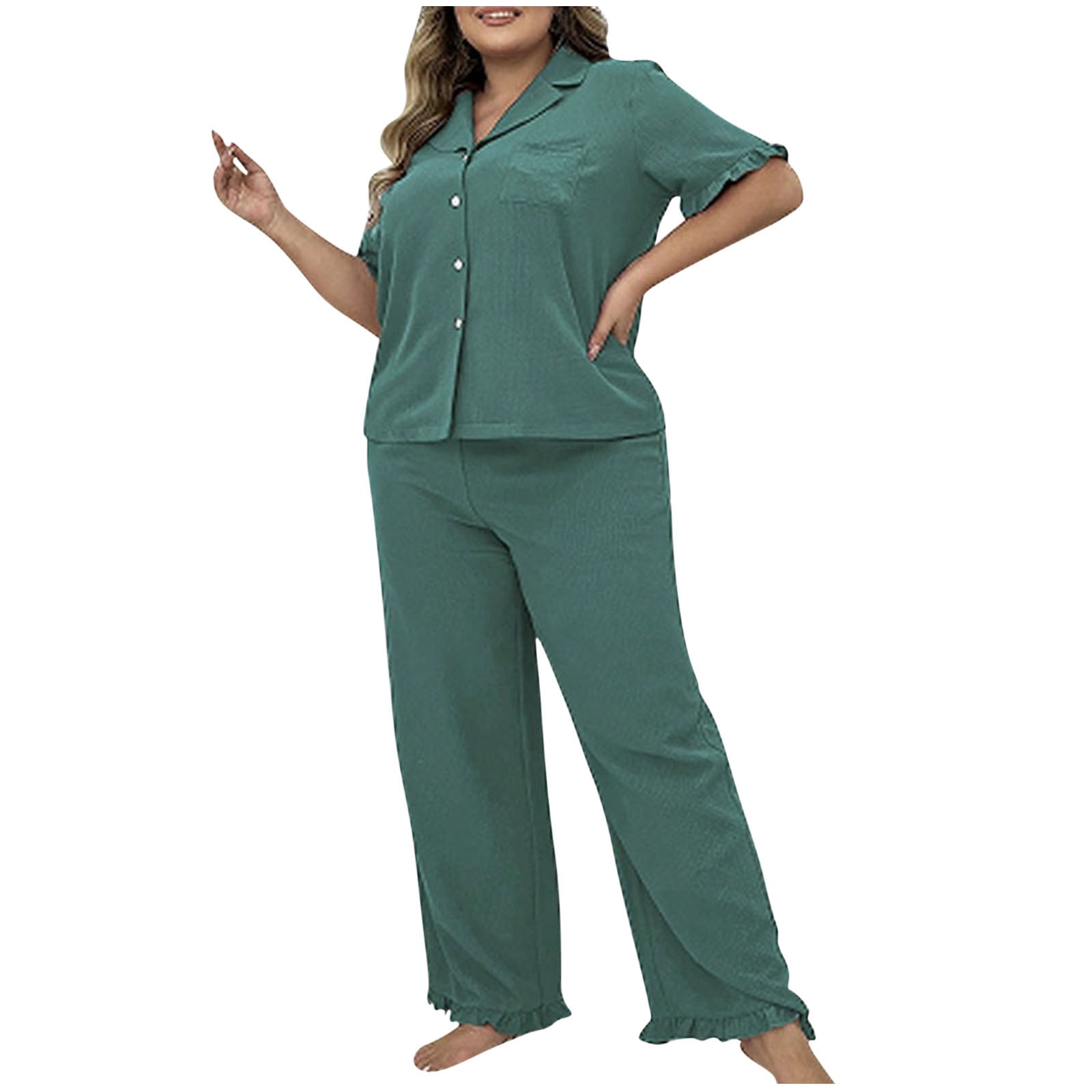 Click here for Timegard Lounge Sets For Women Pajamas Lapel V Nec... prices