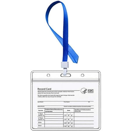 5 Pack-CDC Vaccination Card Protective Sleeve 4.53 X 4.21In Record ...