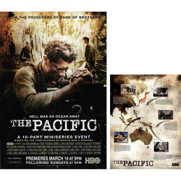 The Pacific Poster Movie D (includes FREE 18 x 24 Battle Map) 23 x 34 ...