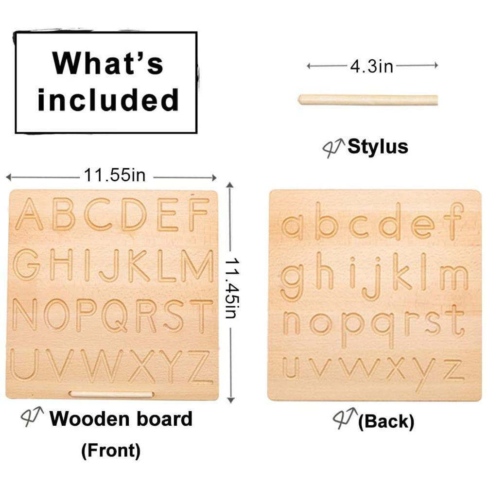 Click here for Dewin Wooden Alphabet Number Tracing Board Writing... prices