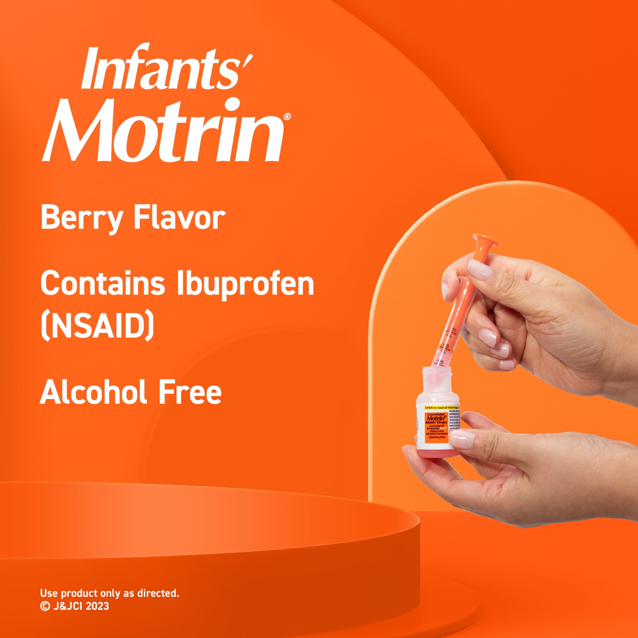 Infants' Motrin Concentrated Drops, Fever Reducer, Ibuprofen, Berry ...