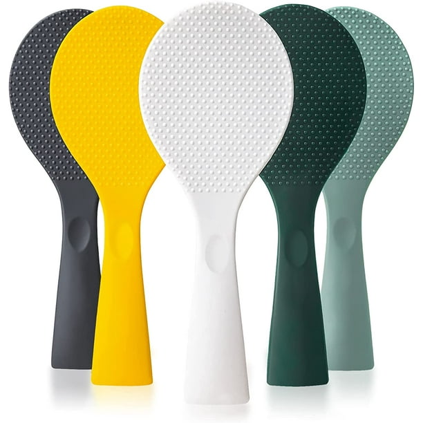 Rice Paddle, Silicone Standing Rice Spatula with Non Stick Rice Spoon ...