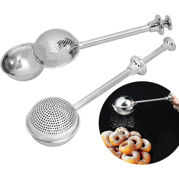 Sifter For Baking - 2 Pack Powdered Sugar Flour Shaker Duster ...