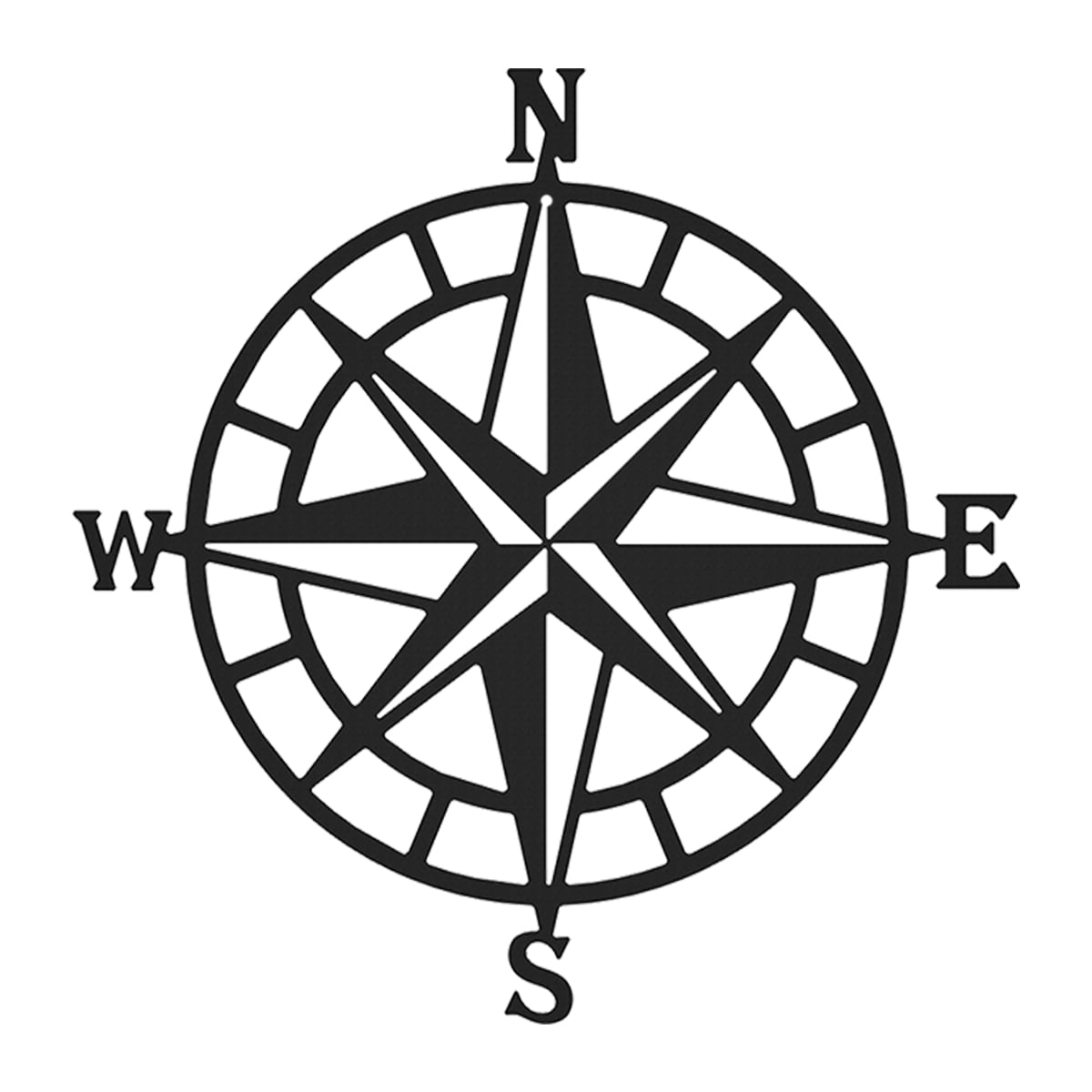 Compass Rose Clipart Black And White