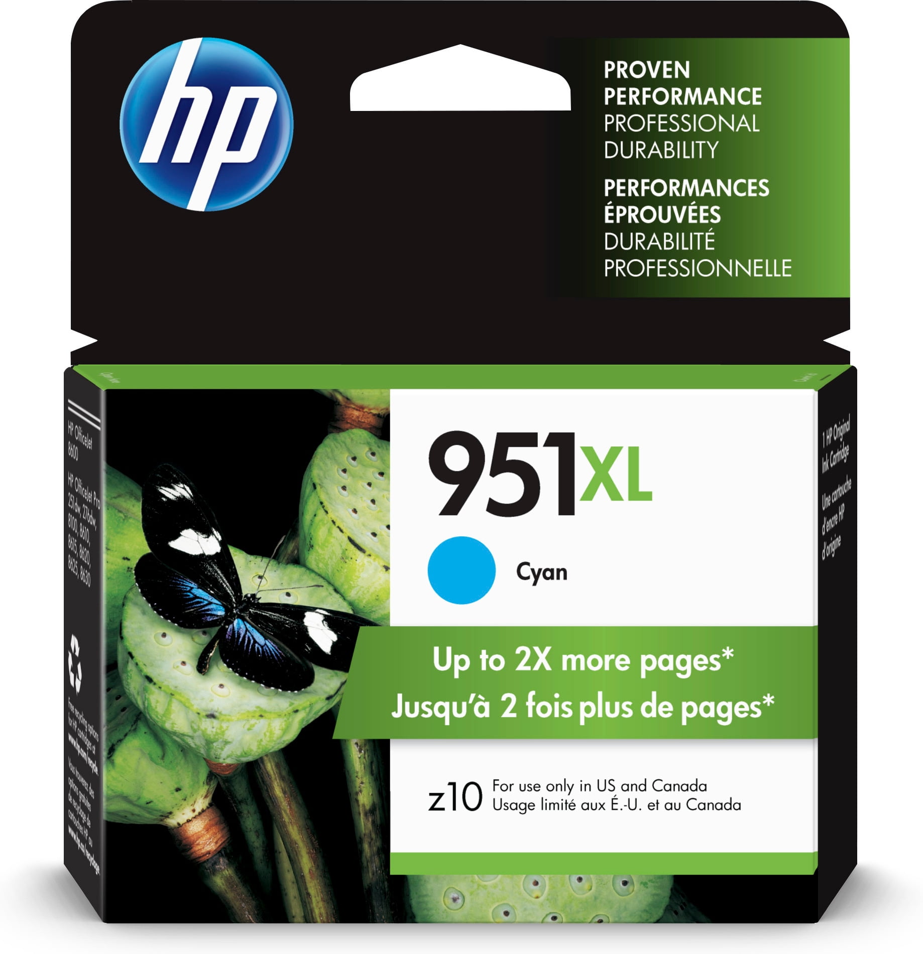 HP 951XL Cyan Officejet Ink Cartridge - Walmart.com