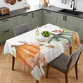 Autumn Leaves Thanksgiving Pumpkin Table Cloth 60x84in, Waterproof ...