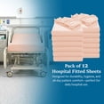 12 Pack Hospital Bed Fitted Sheets 36" x 80" x 14" Deep – 100% Egyptian ...