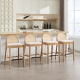 Guyou Modern Bar Stools Set of 2, 30" Counter Height, Rattan Back ...