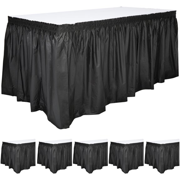 DecorRack 6 Pack Table Skirts Plastic, 29 in x 14 ft Each, Royal Blue ...