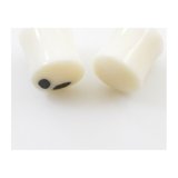 Pair of Ear Plugs made of Organic Horn Bone with Alien Design - Walmart.com