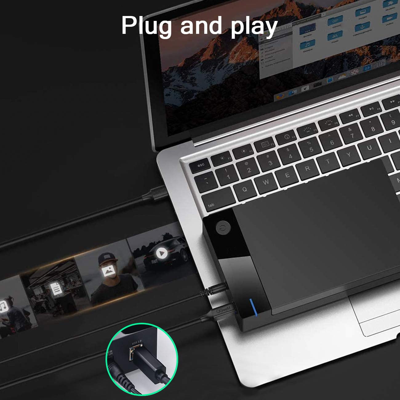 Buy USB 3.0 Cable 3FT, QGeeM Superspeed USB 3.0 Cable A Male to B Male ...