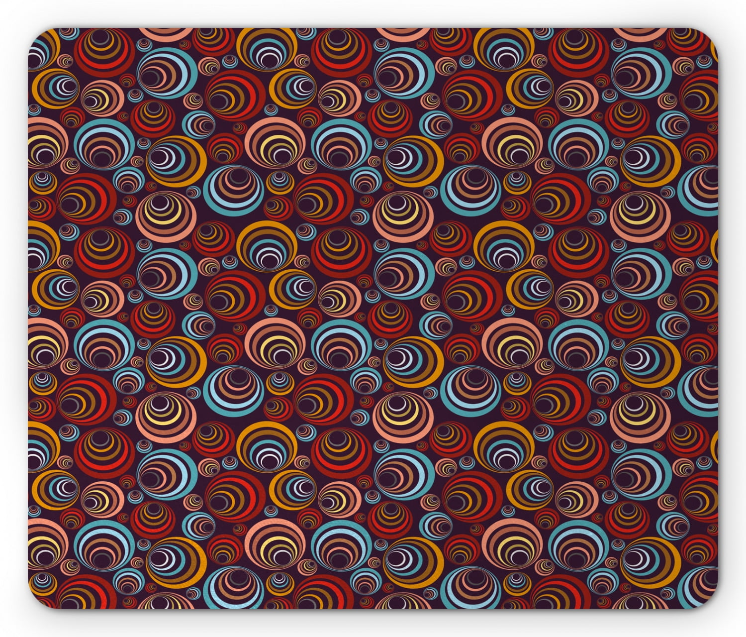 Abstract Mouse Pad, Circular Spiral Oval Geometric Round with Swirls ...