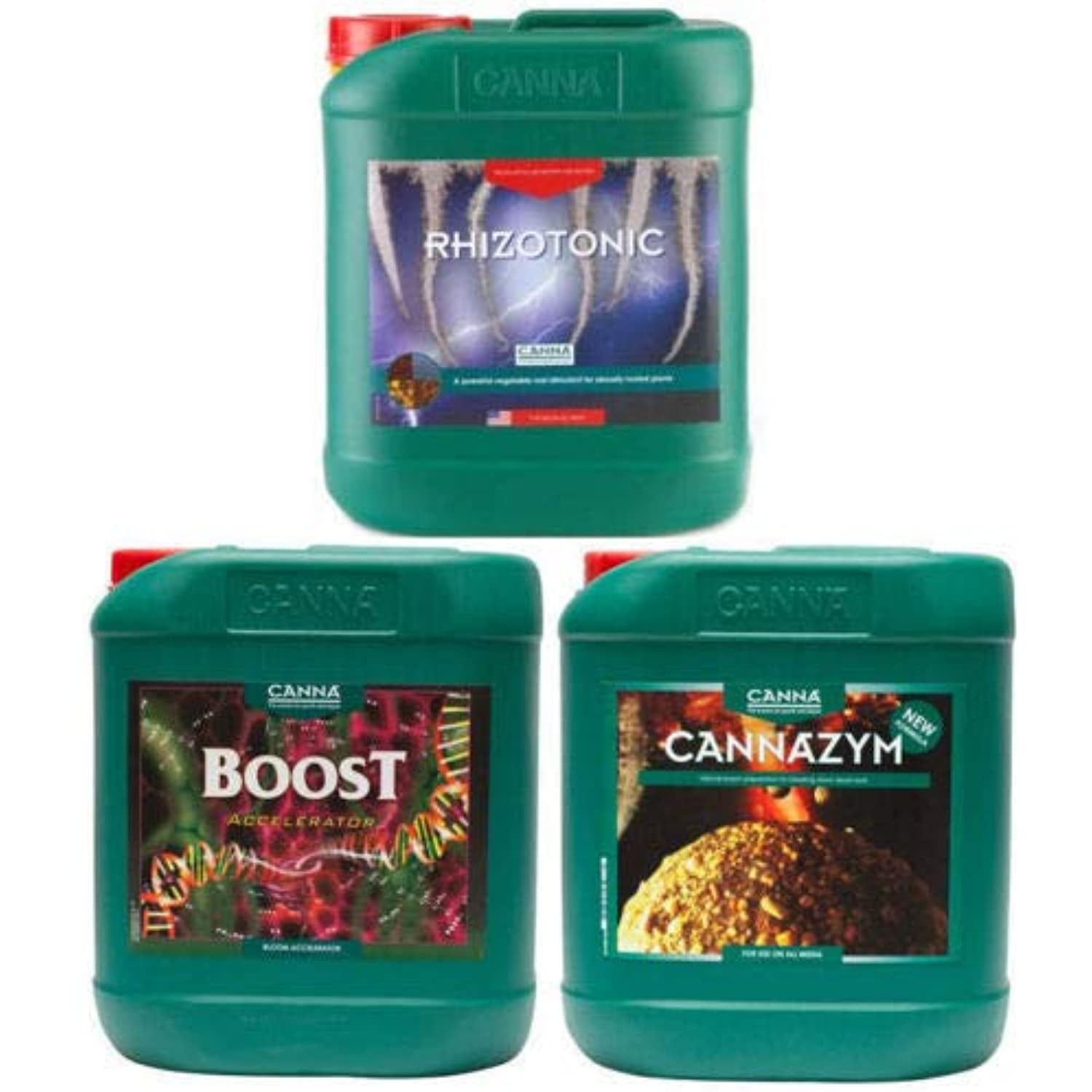 Canna Boost, Cannazym, Rhizotonic Plant Additives Hydroponic Nutrient ...
