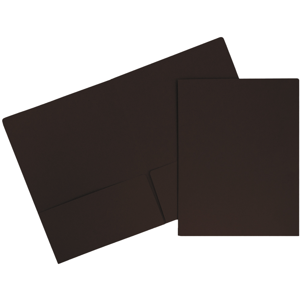 JAM Matte Two Pocket Folders, Brown, 100/Pack - Walmart.com - Walmart.com