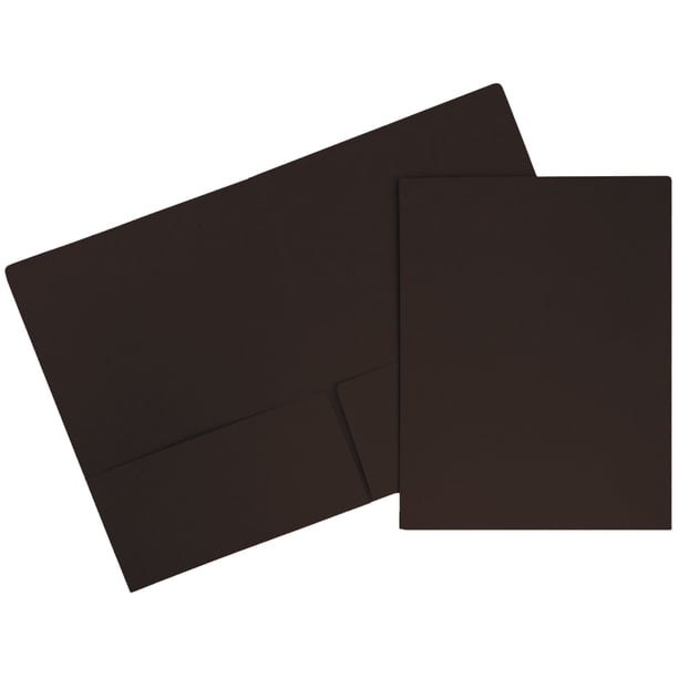 JAM Matte Two Pocket Folders, Brown, 100/Pack - Walmart.com
