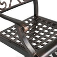 GDF Studio Lovell Outdoor Cast Aluminum 3 Piece Bistro Bar Set, Copper ...