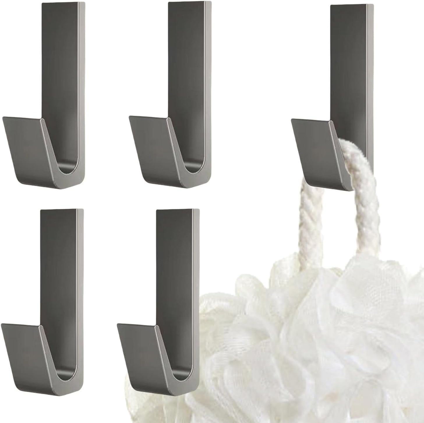 Hooks Wall Hanger - J-Shaped Wall Mount Hanger Set - Wall Coat Racks ...